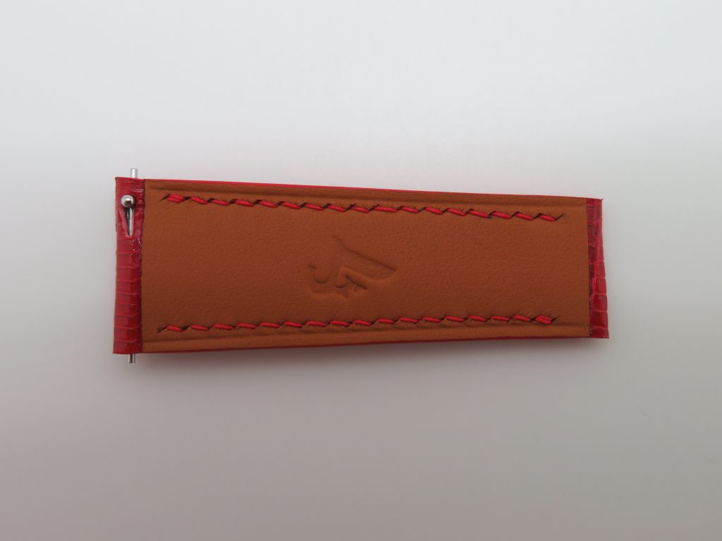 Custom 20mm Genuine Red Lizard Watch Strap for Rolex Daytona 116519 ...