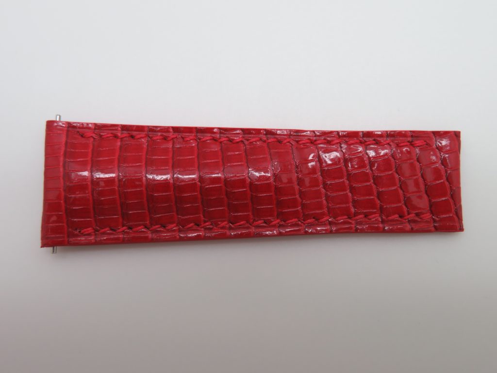 Custom 20mm Genuine Red Lizard Watch Strap for Rolex Daytona 116519 ...