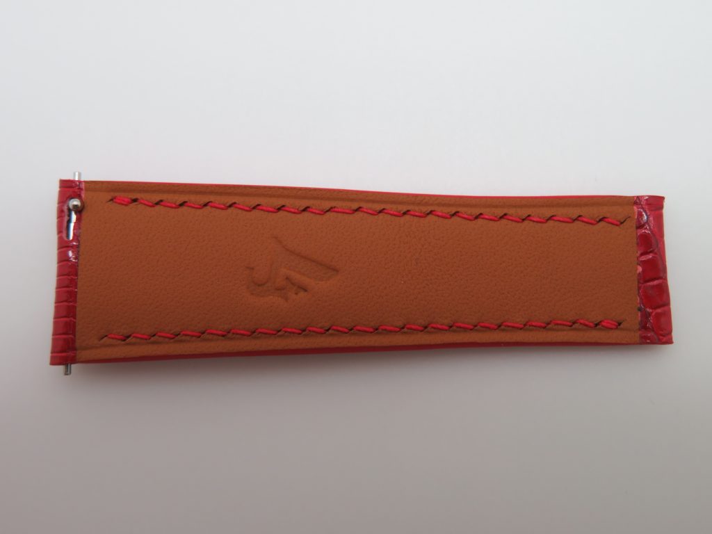 Custom 20mm Genuine Red Lizard Watch Strap for Rolex Daytona 116519 ...